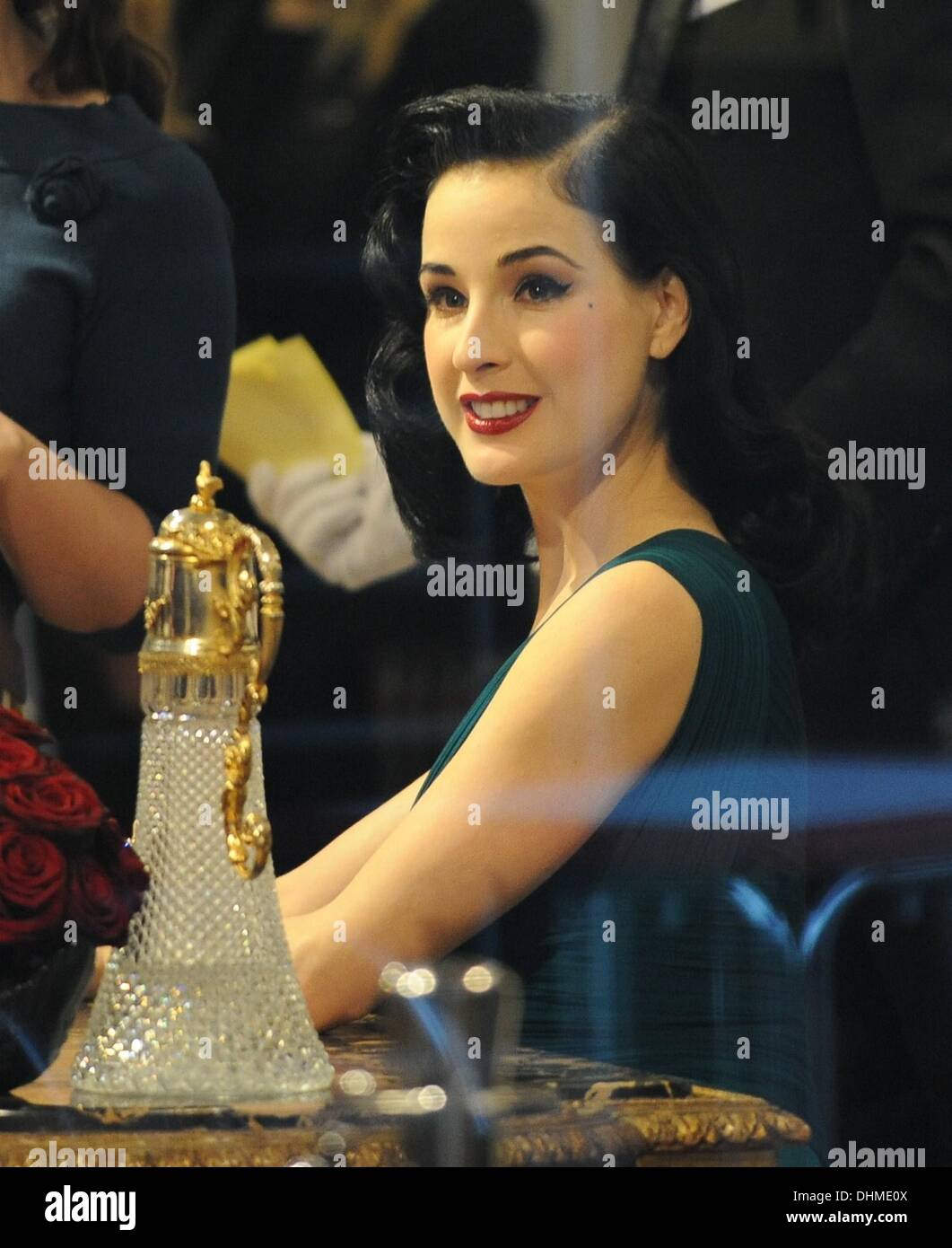 Dita Von Teese signs autographs during her debut perfume launch at ...