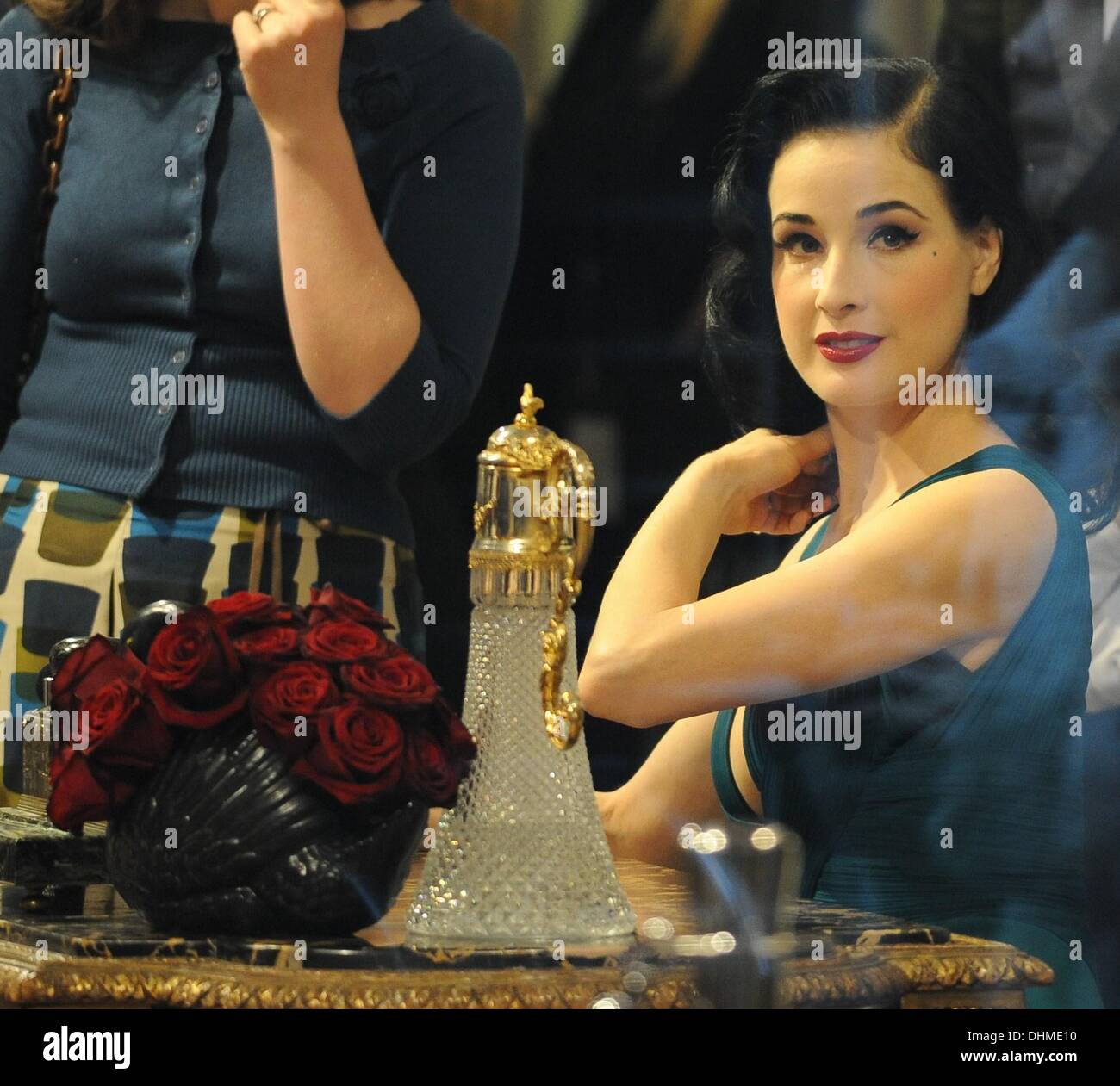 Dita Von Teese signs autographs during her debut perfume launch at ...