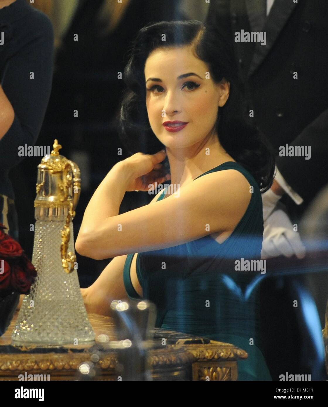 Dita Von Teese signs autographs during her debut perfume launch at ...