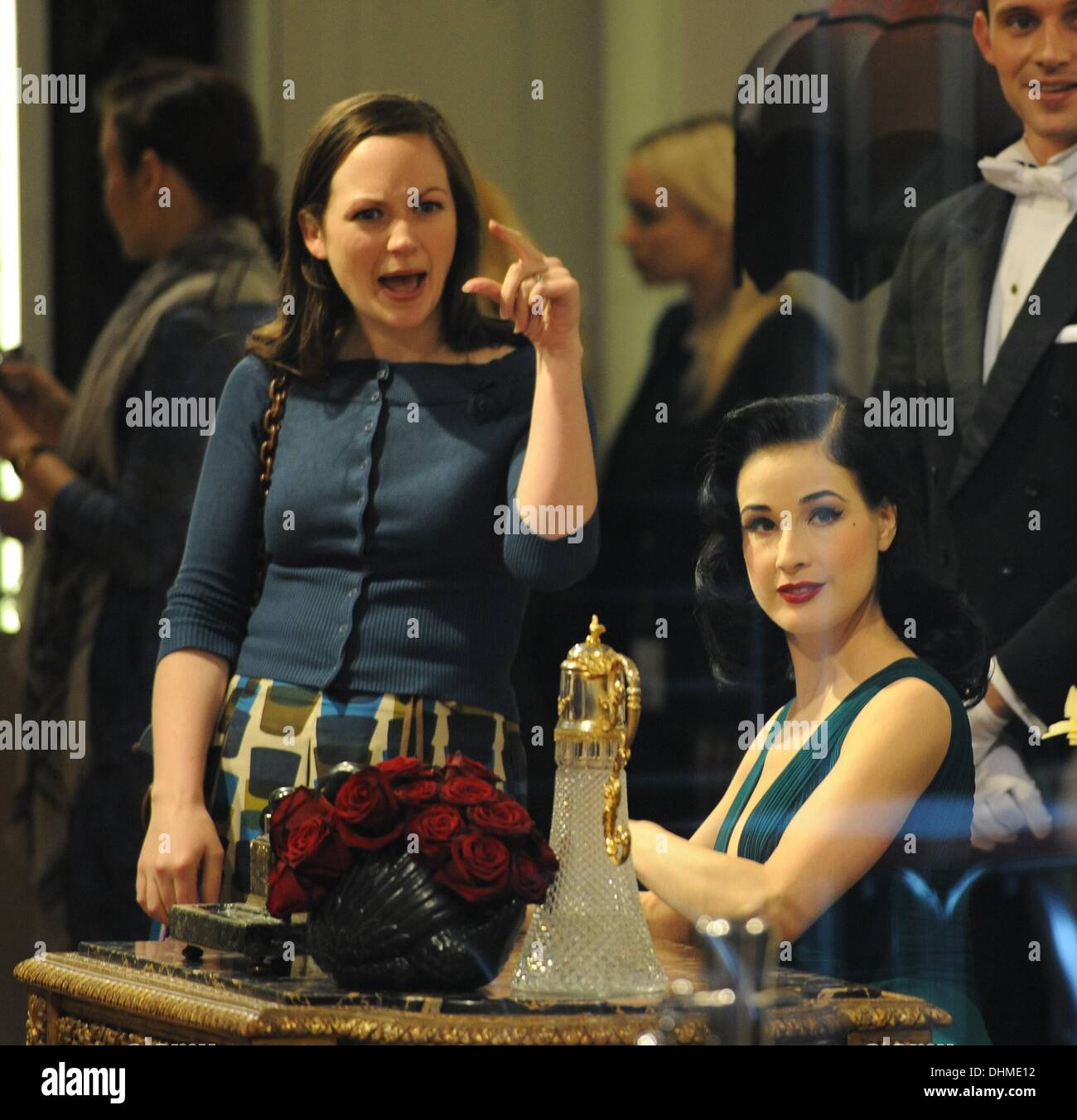 Dita Von Teese signs autographs during her debut perfume launch at ...