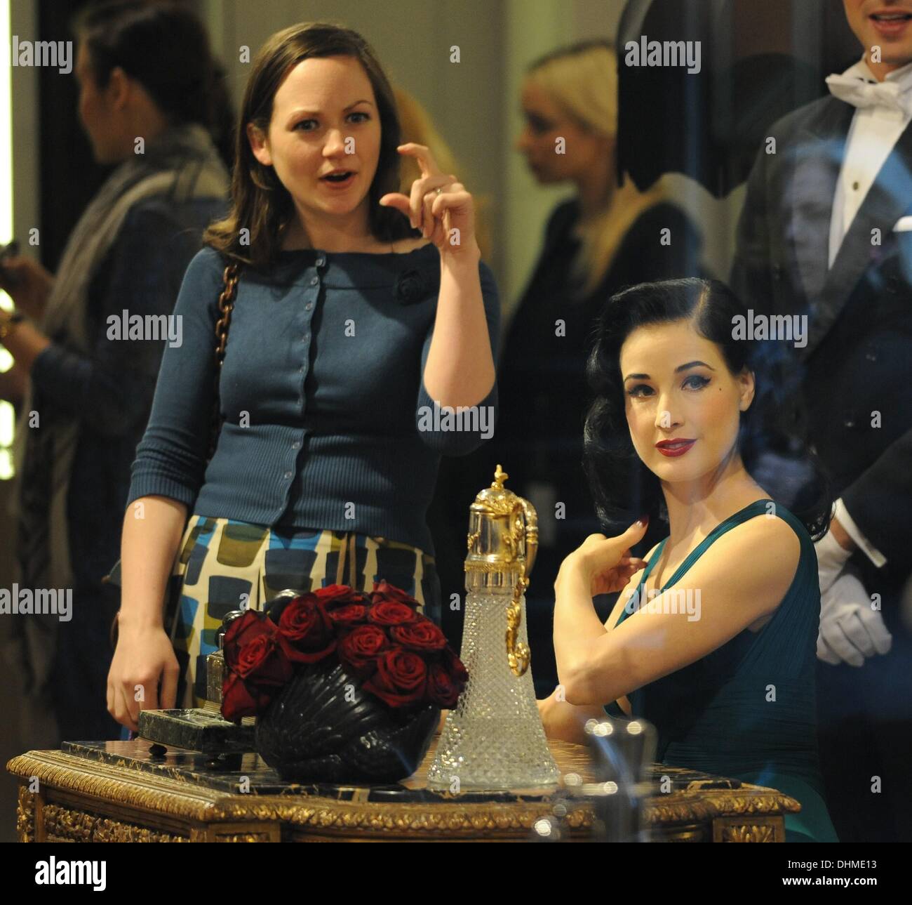 Dita Von Teese signs autographs during her debut perfume launch at ...