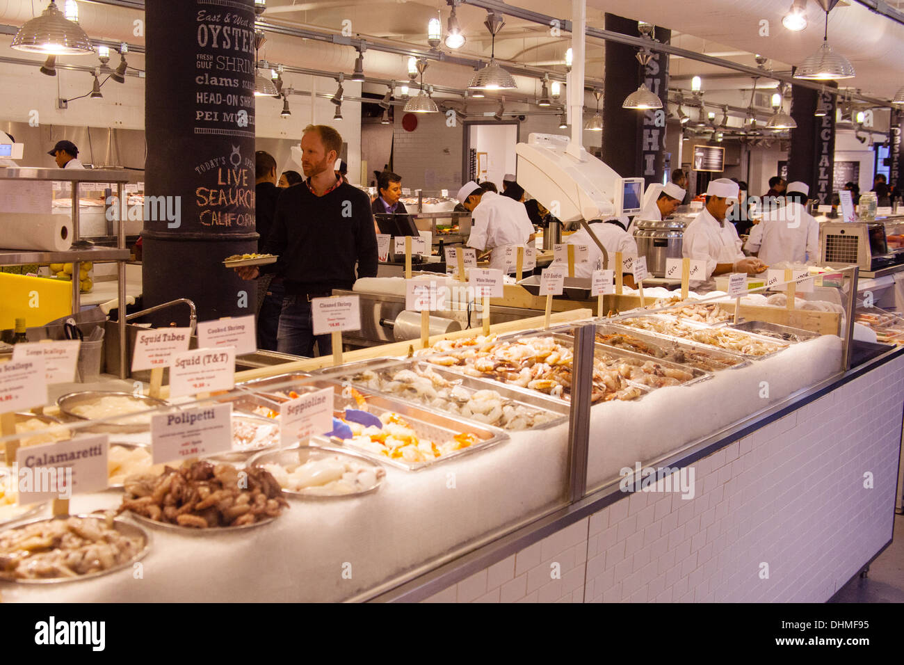 The Lobster Place seafood Market or fishmongers, Chelsea Food Market ...