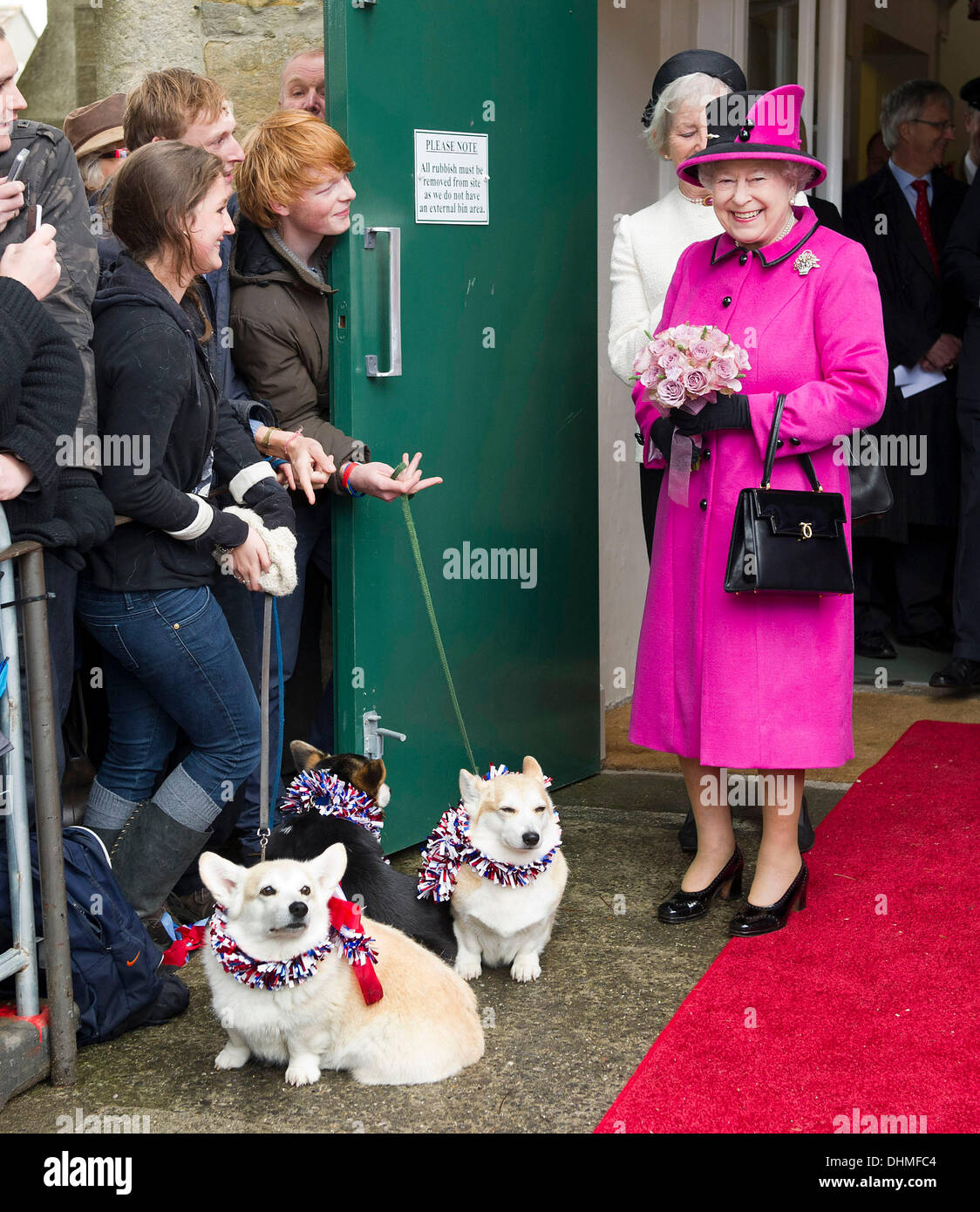 Queen Elizabeth II visits Sherborne Abbey in Dorset Dorset, England ...