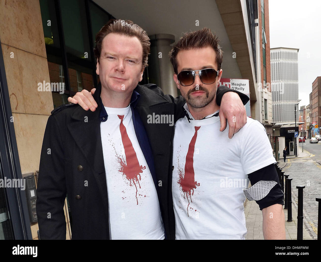 Emmett J. Scanlan and Terry McMahon at the Phantom FM studios to ...