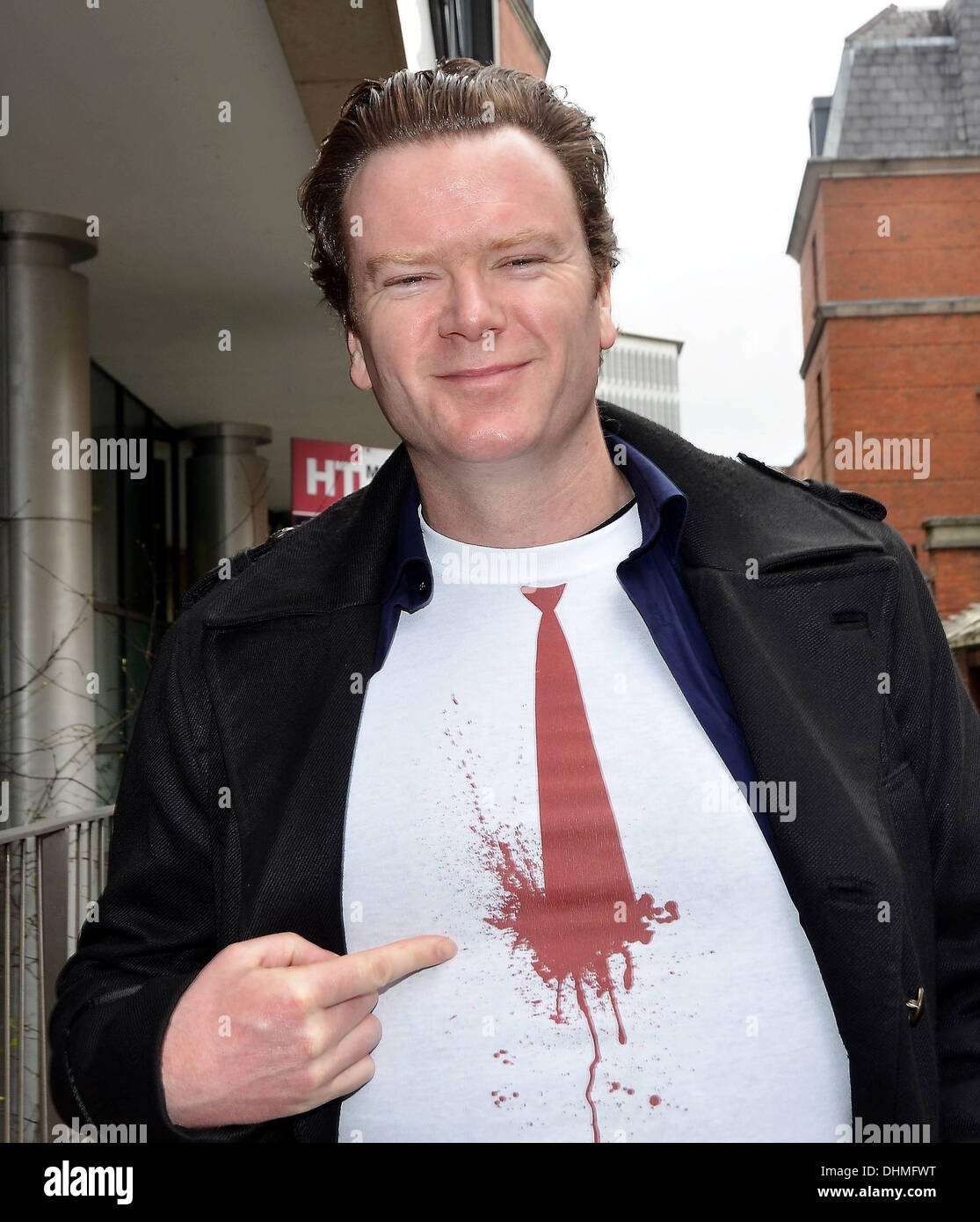 Terry McMahon at the Phantom FM studios to promote the movie 'Charlie ...