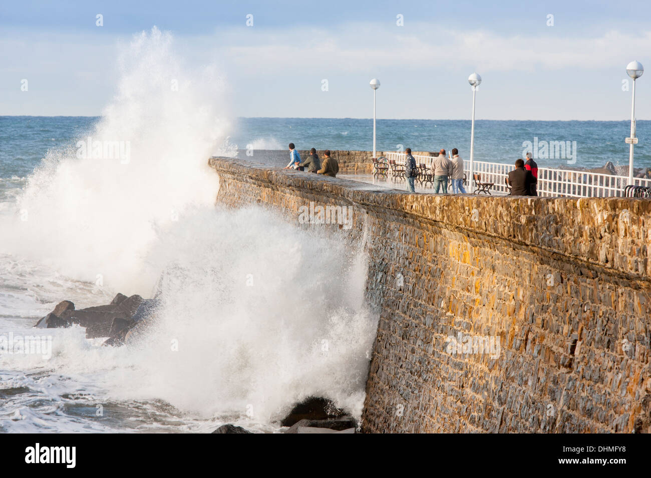 Big waves in Donostia - San Sebastián, Basque Country Stock Photo - Alamy
