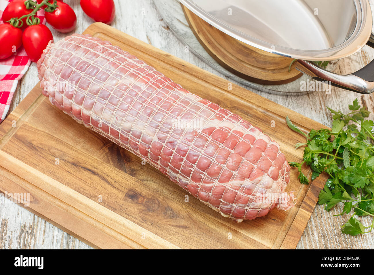 Stuffed meat roll Stock Photo - Alamy