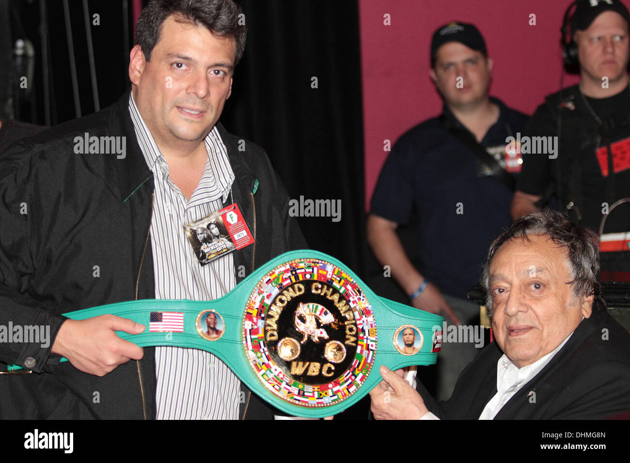 President of the WBC Jose Sulaiman (right) and his son Maurico Sulaiman ...