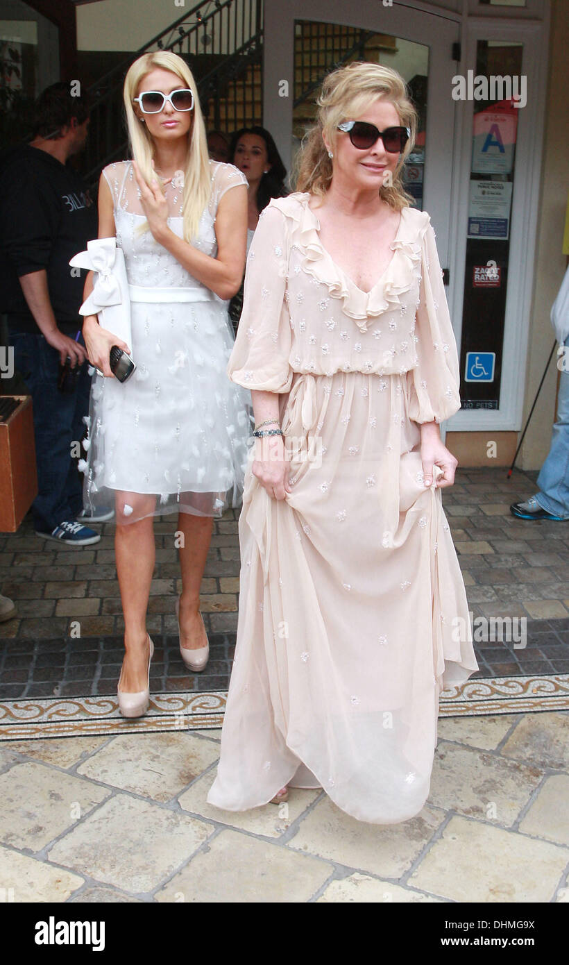 Paris Hilton and Kathy Hilton at The Grove to launch Kathy Hiltons new ...