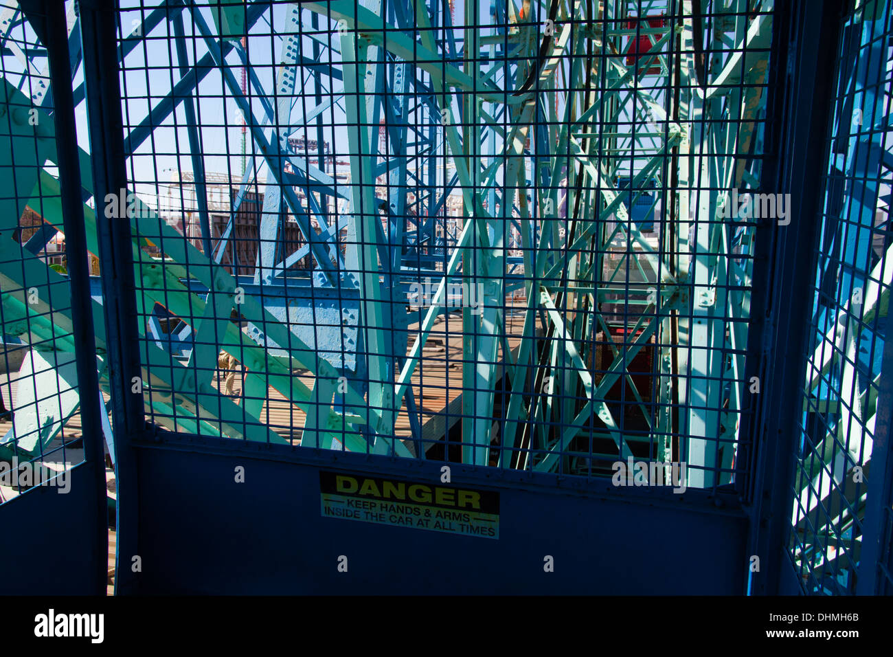 View from inside the Wonder Wheel ride, Coney Island, Brooklyn, New ...
