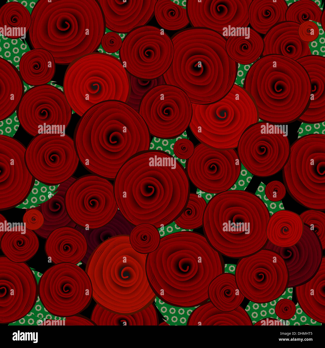 Abstract decorative roses pattern Stock Photo - Alamy