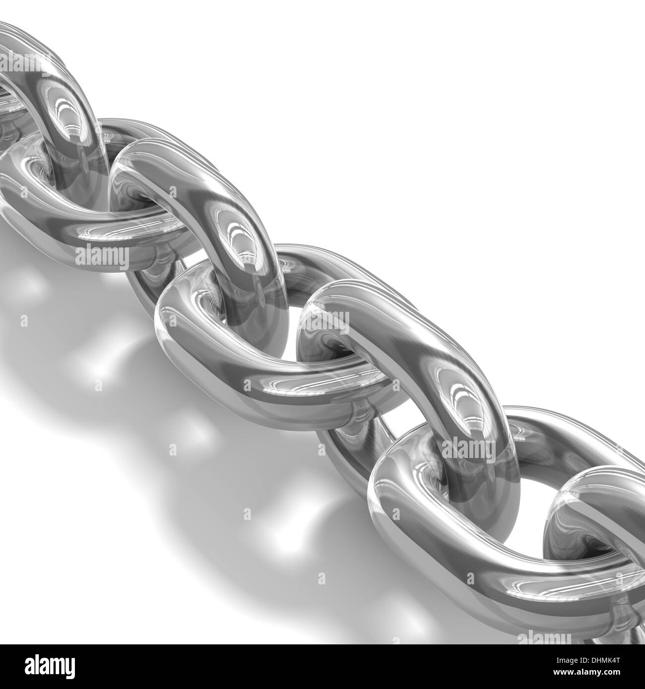 illustration of steel chain over white background Stock Photo - Alamy