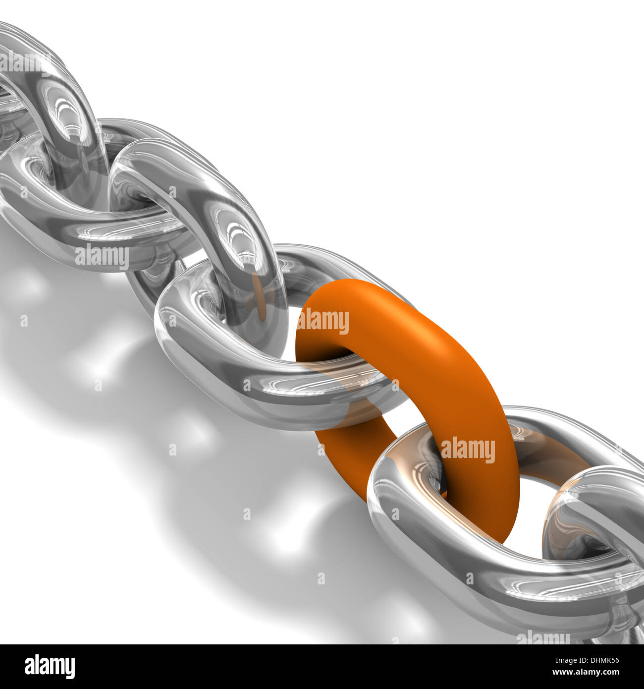 illustration of steel chain over white background Stock Photo - Alamy