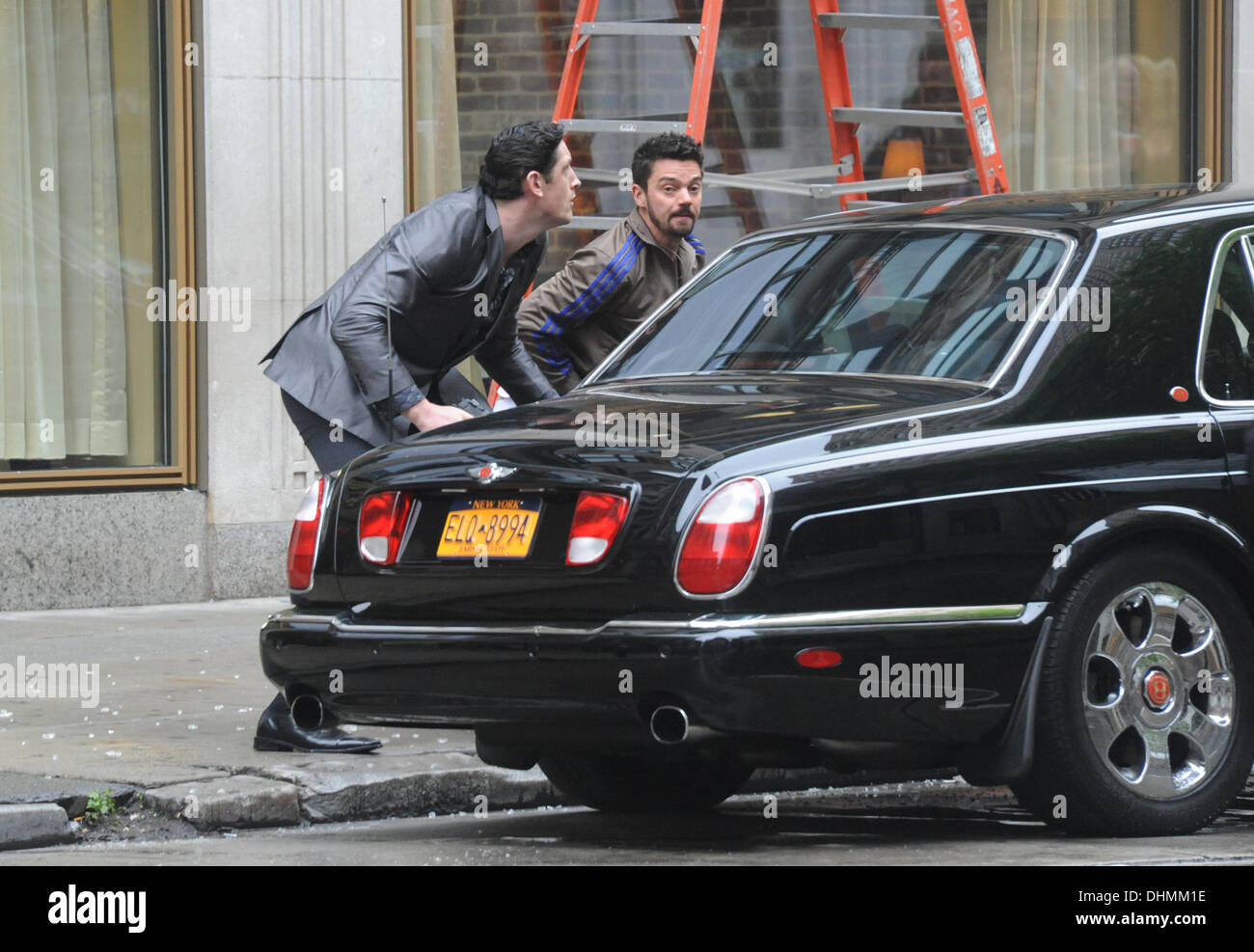Terrence Howard and Dominic Cooper on the set of 'Dead Man Down' on ...