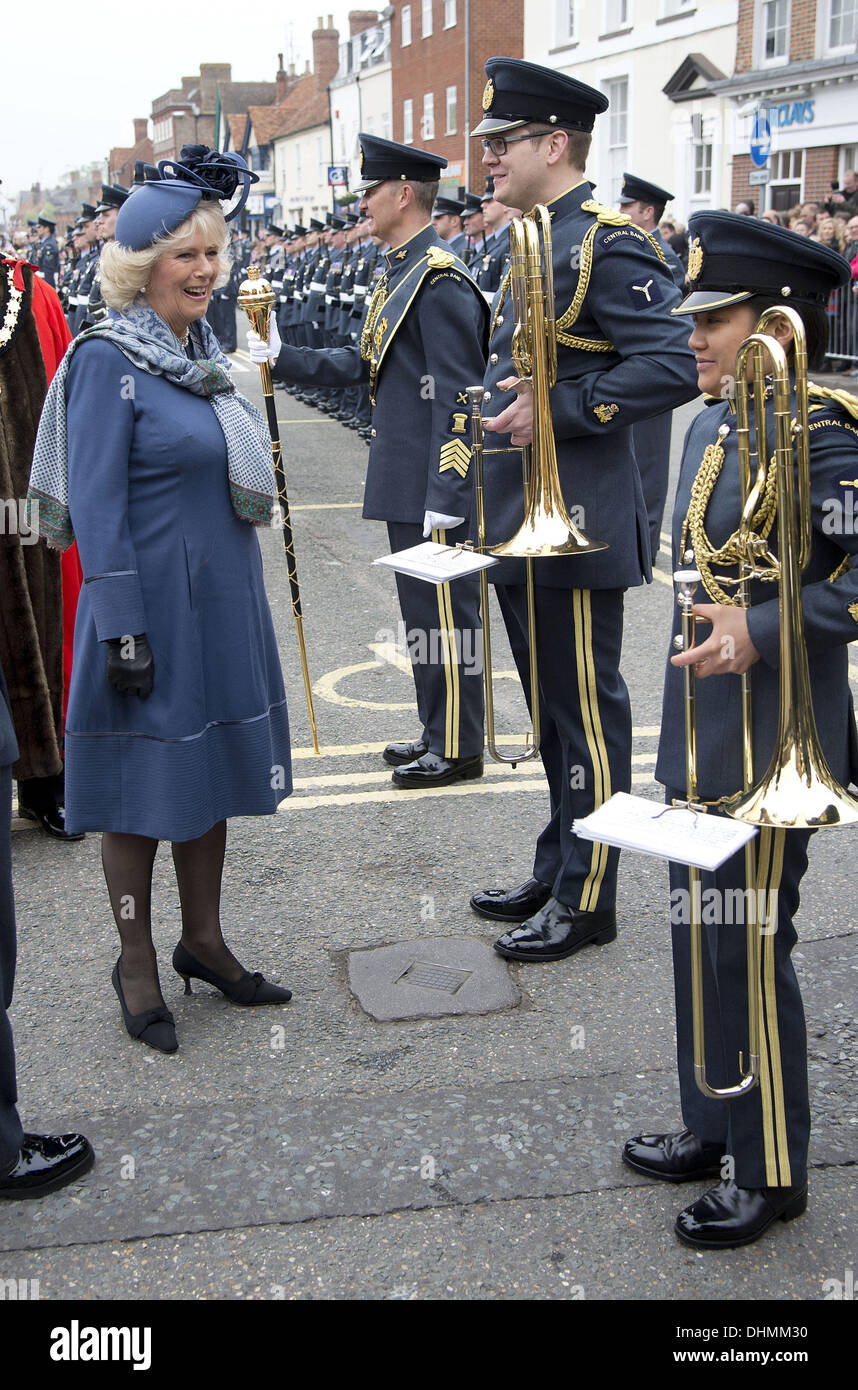 Camilla, Duchess of Cornwall attends the RAF Halton Freedom Parade and ...