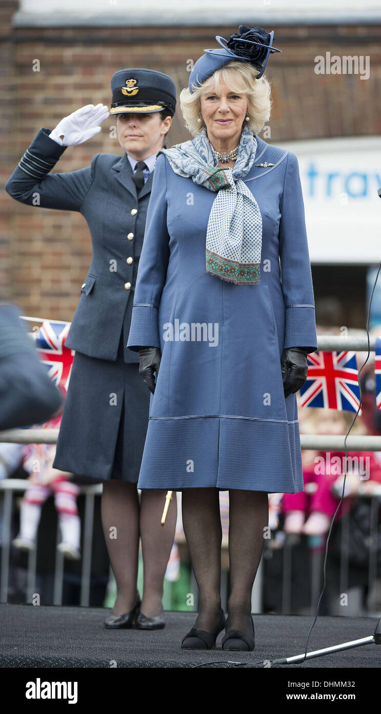 Camilla, Duchess of Cornwall attends the RAF Halton Freedom Parade and ...