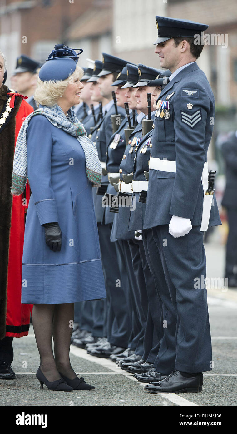 Camilla, Duchess of Cornwall attends the RAF Halton Freedom Parade and ...
