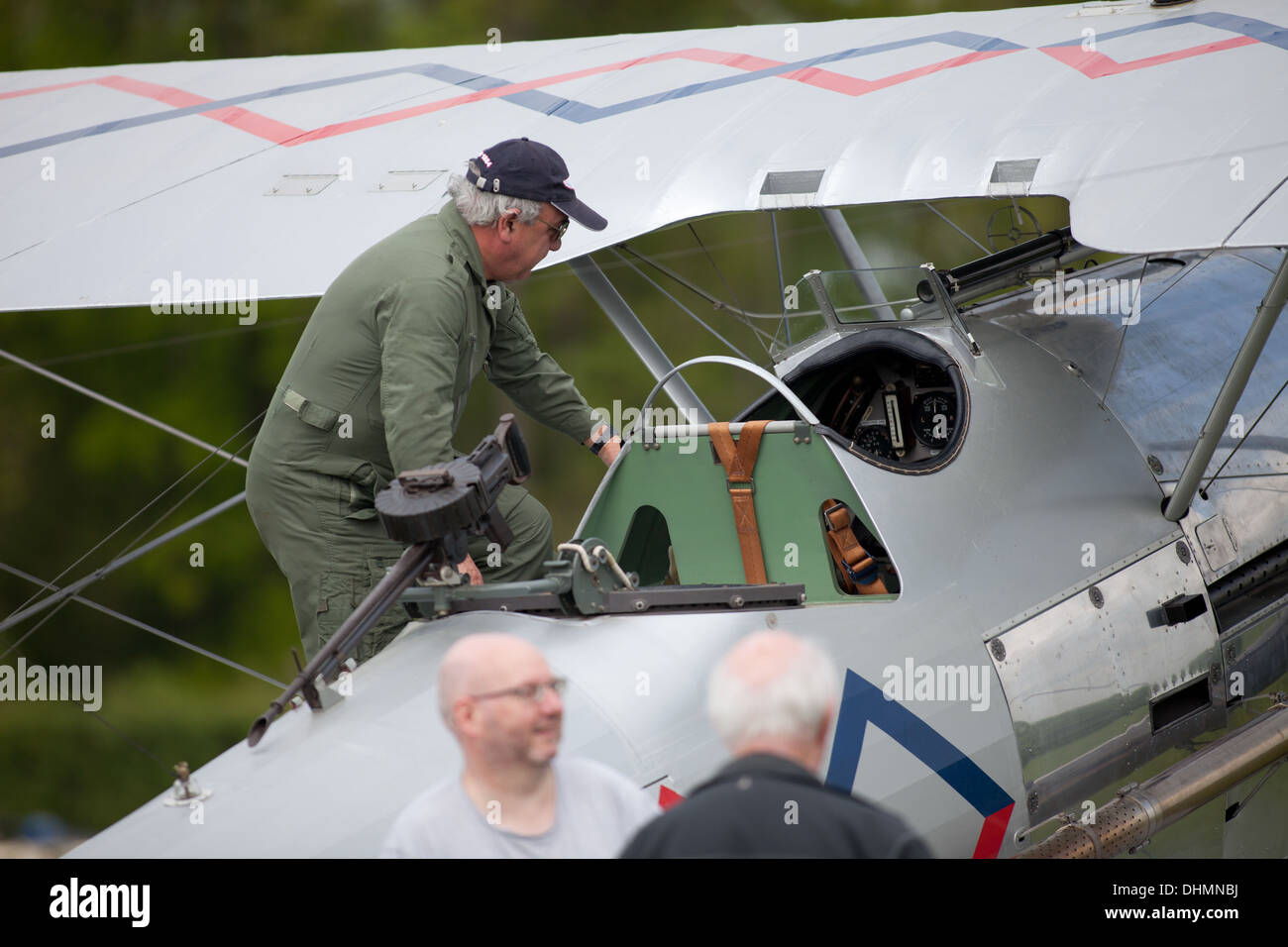 Hawker demon RAF 1930's biplane aircraft at a Shuttleworth Collection ...