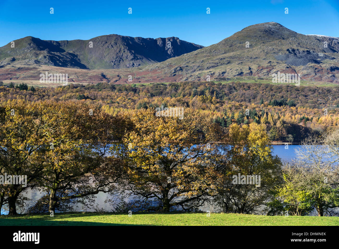 Old man of coniston, blue sky hi-res stock photography and images - Alamy