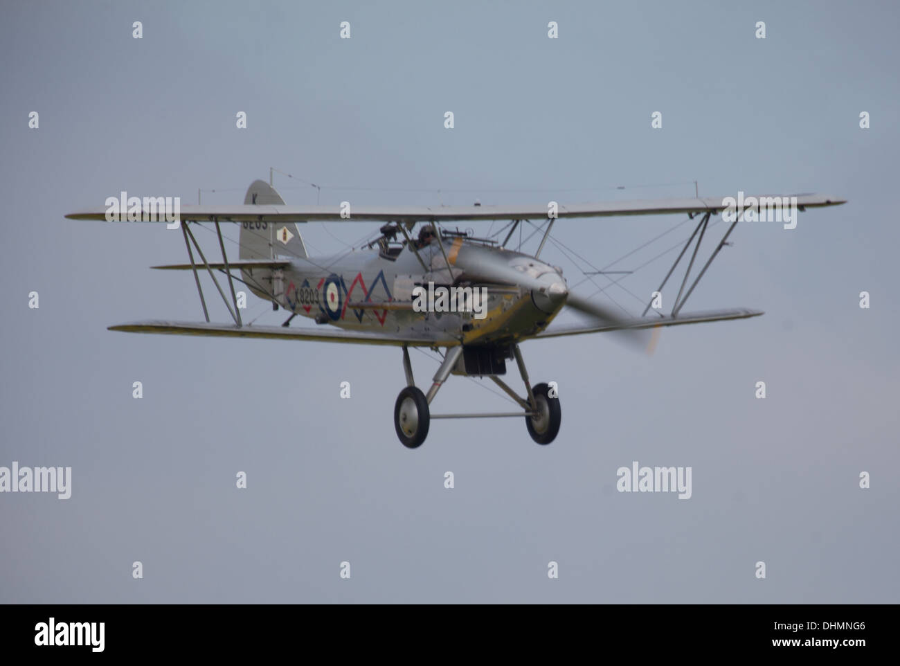 Hawker demon RAF 1930's biplane aircraft at a Shuttleworth Collection ...
