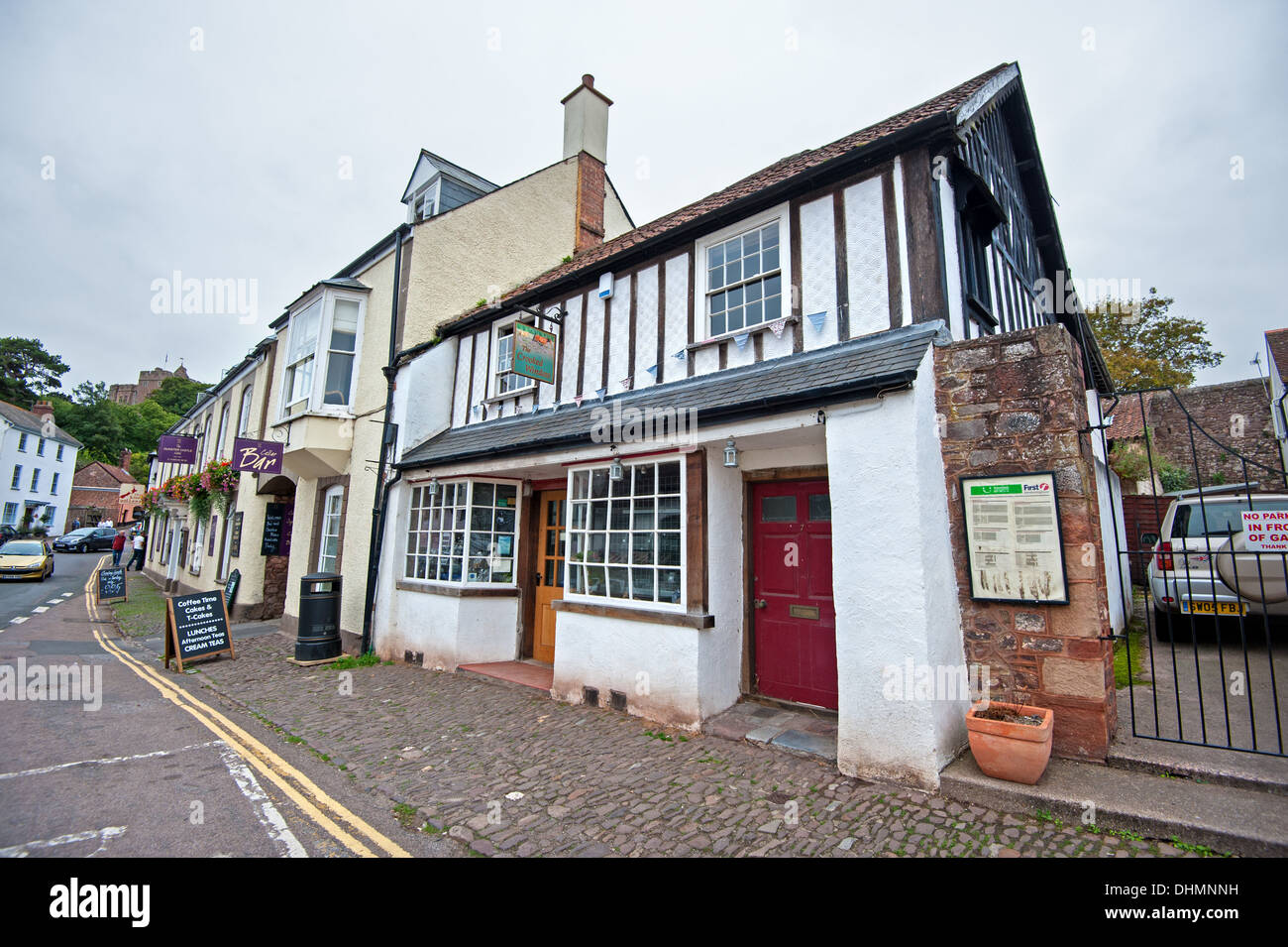 The Crooked Window a grade 2 listed building in Dunster Village Stock ...