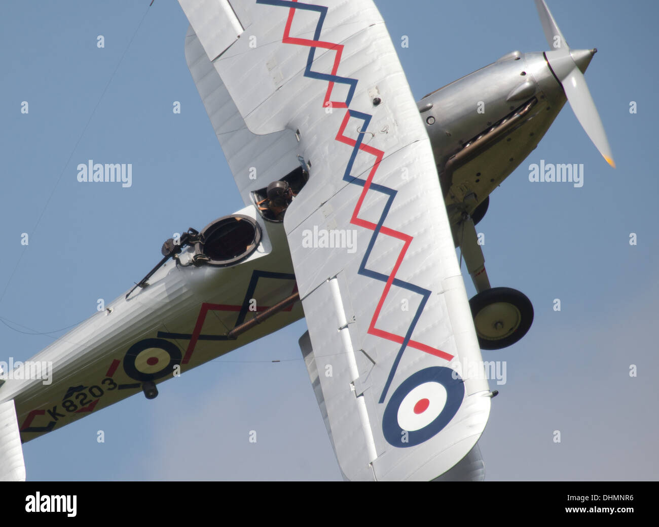 Hawker demon RAF 1930's biplane aircraft at a Shuttleworth Collection ...