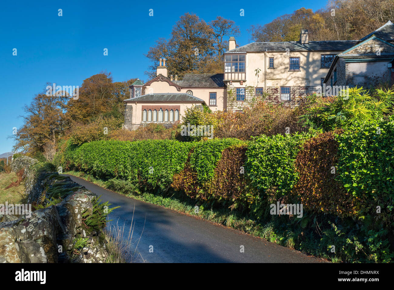 Brantwood house the home of John Ruskin art critic on Coniston water in ...