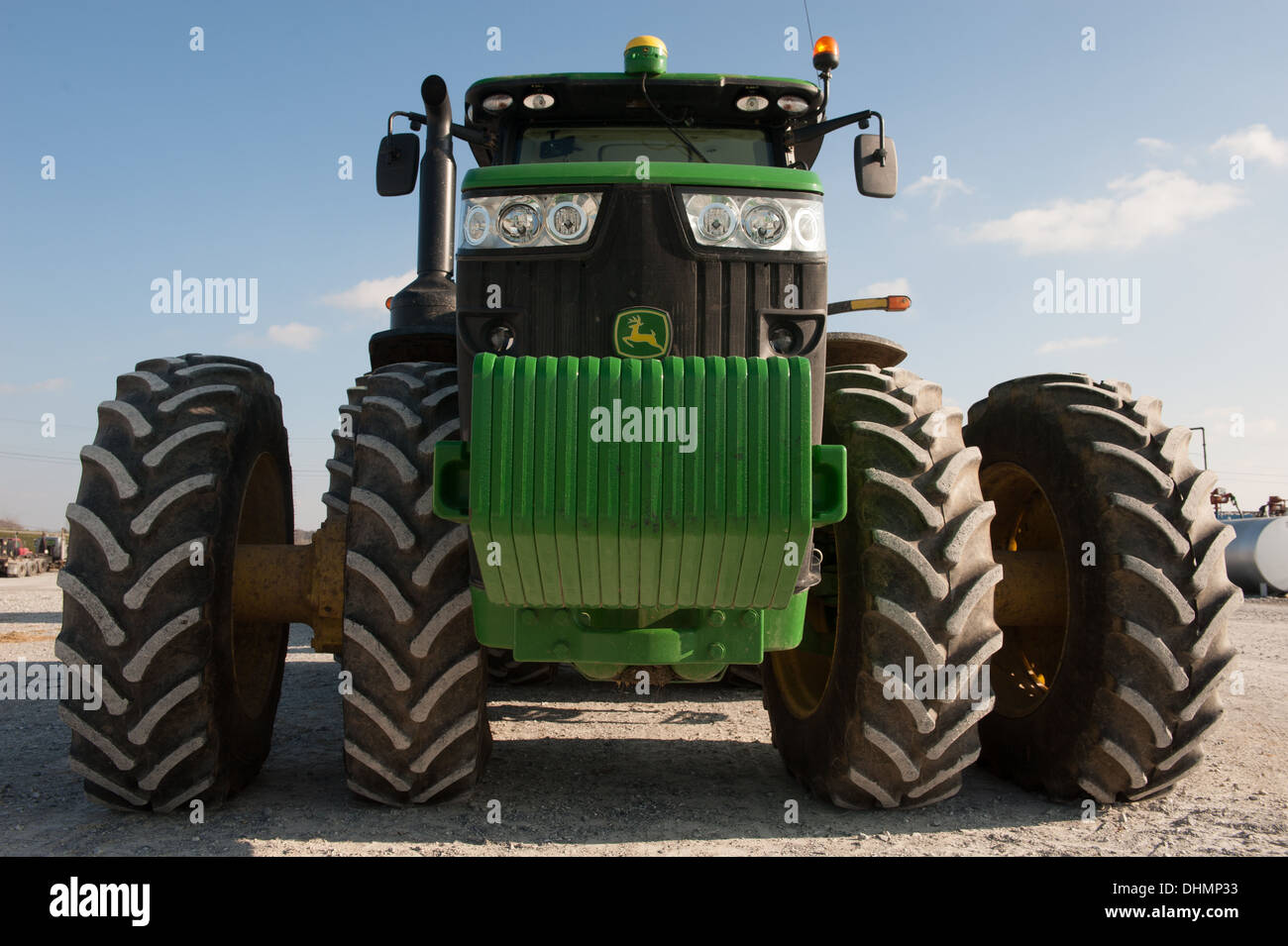 Tractor parked on a farm Stock Photo - Alamy