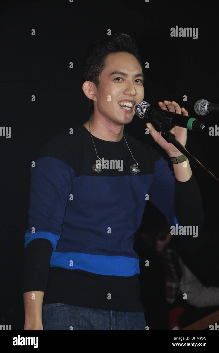 Taipei, China. 8th Nov, 2013. Singer Yoga Lin performs at his charity ...