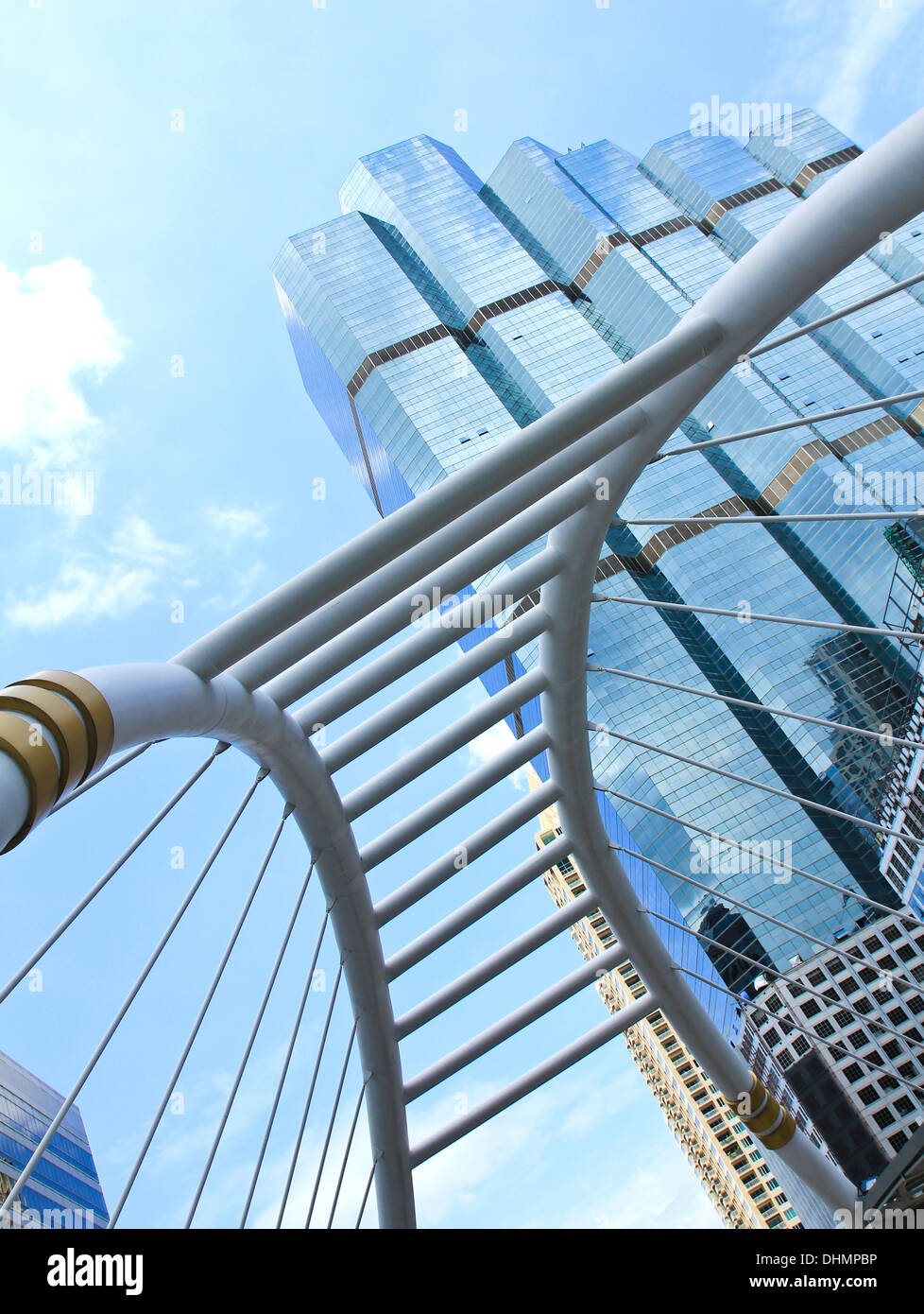 Flyover to walk across the intersection and link between the sky train ...
