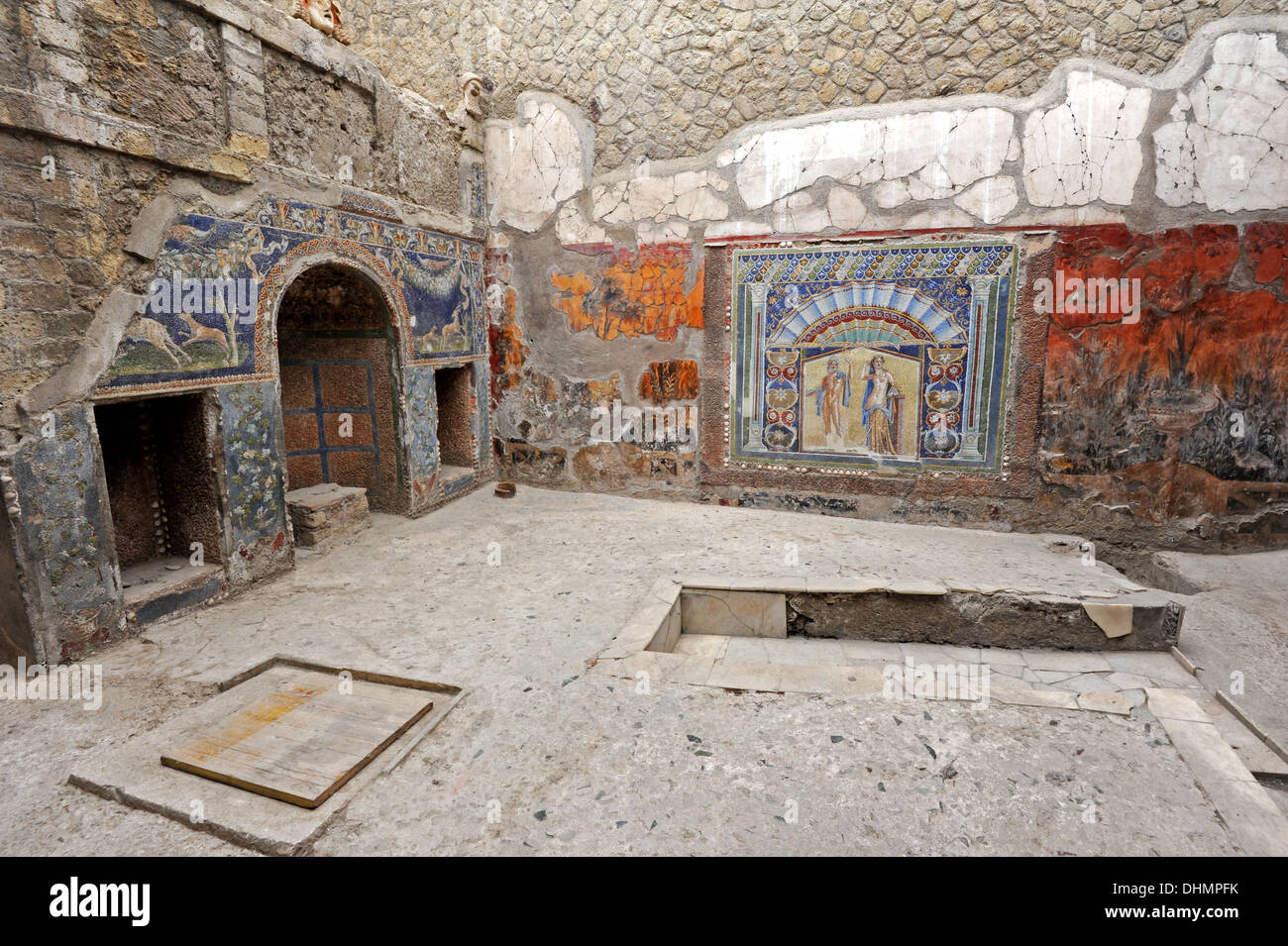 Mosaic of Neptune and Amphitrite, House of the Neptune Mosaic ...