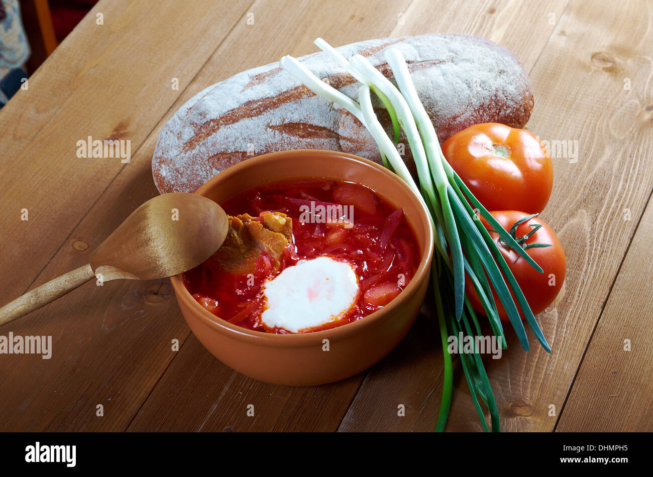 red-beet soup (borscht Stock Photo - Alamy