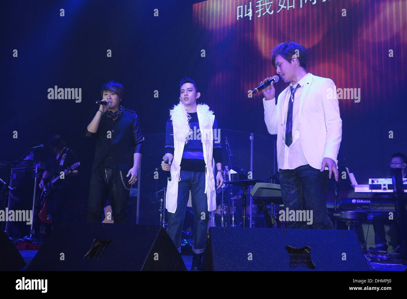 Singer Yoga Lin performs at his charity concert in Taipei, China on ...