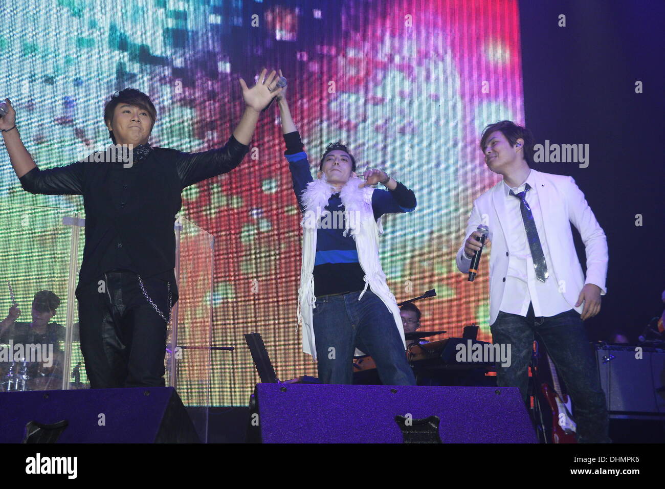 Singer Yoga Lin performs at his charity concert in Taipei, China on ...