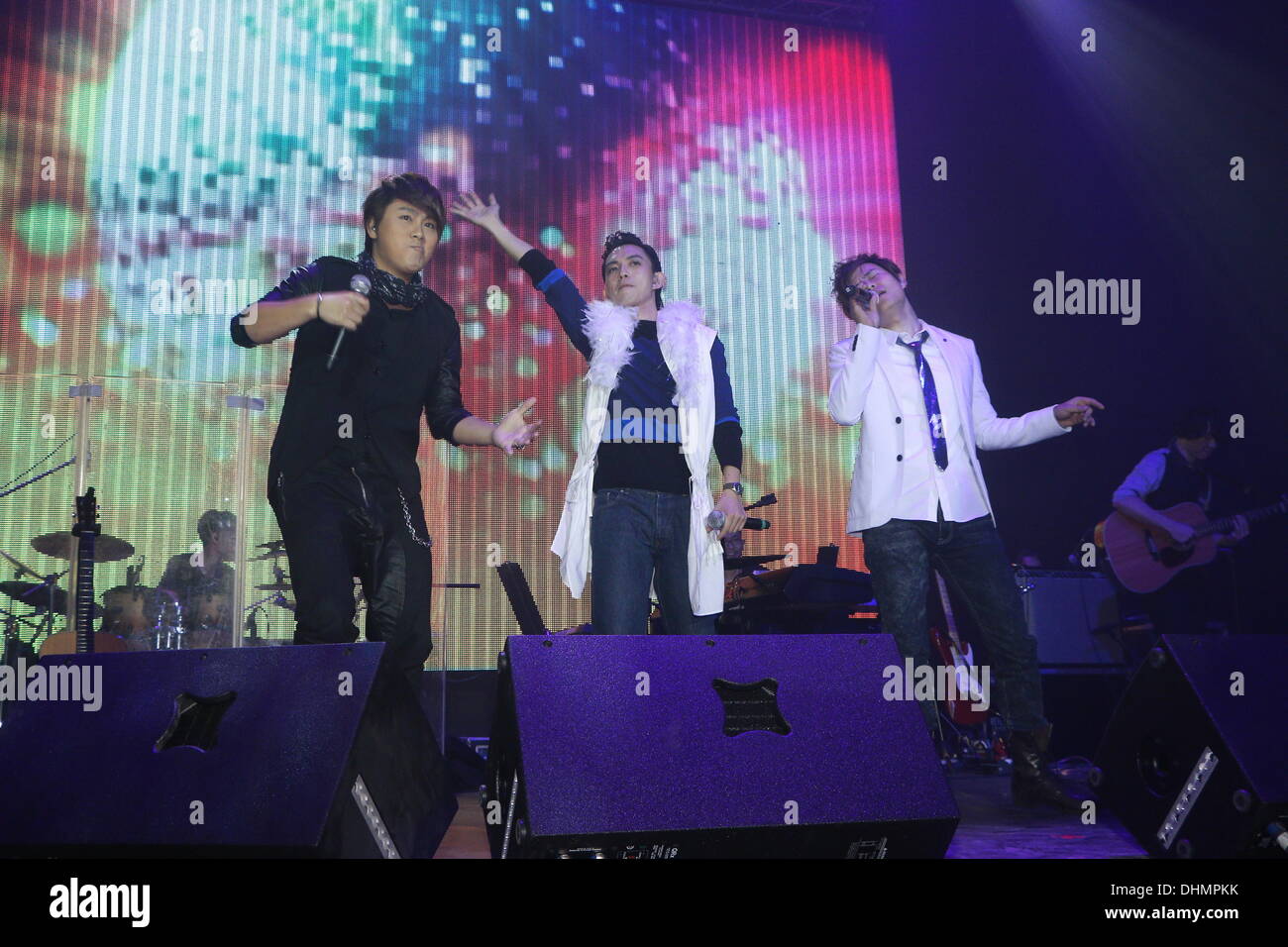 Singer Yoga Lin performs at his charity concert in Taipei, China on ...