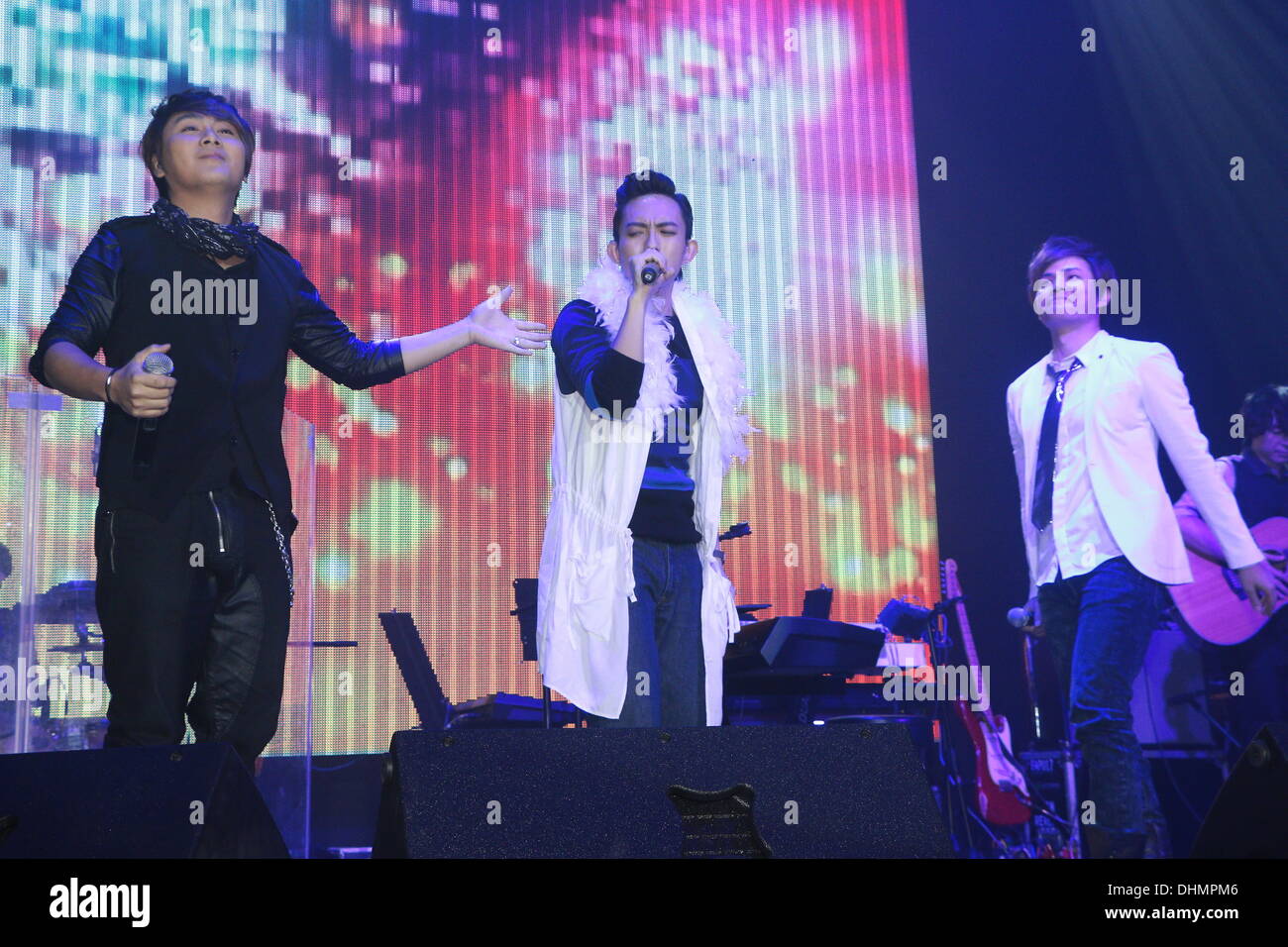 Singer Yoga Lin performs at his charity concert in Taipei, China on ...