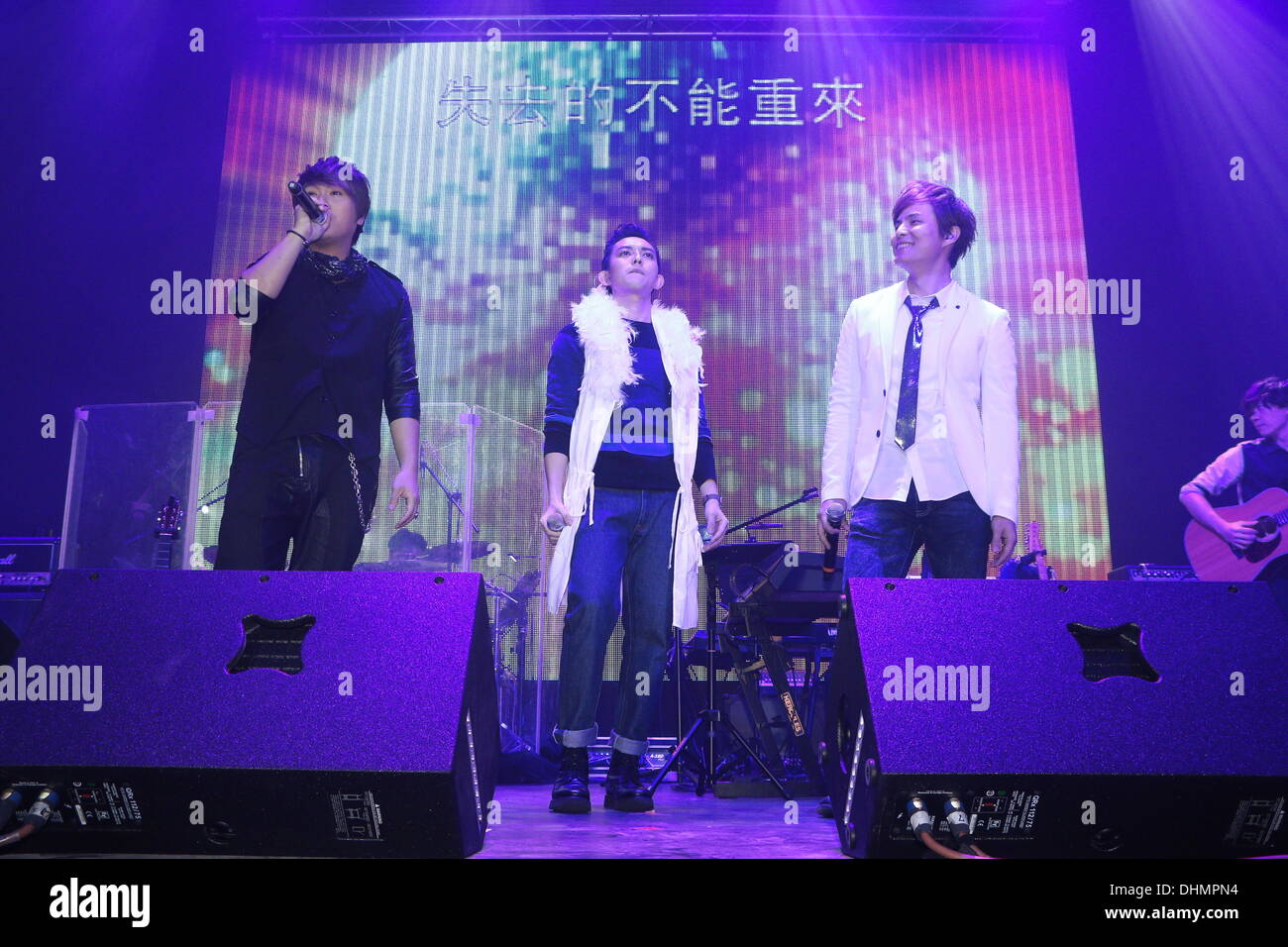 Singer Yoga Lin performs at his charity concert in Taipei, China on ...