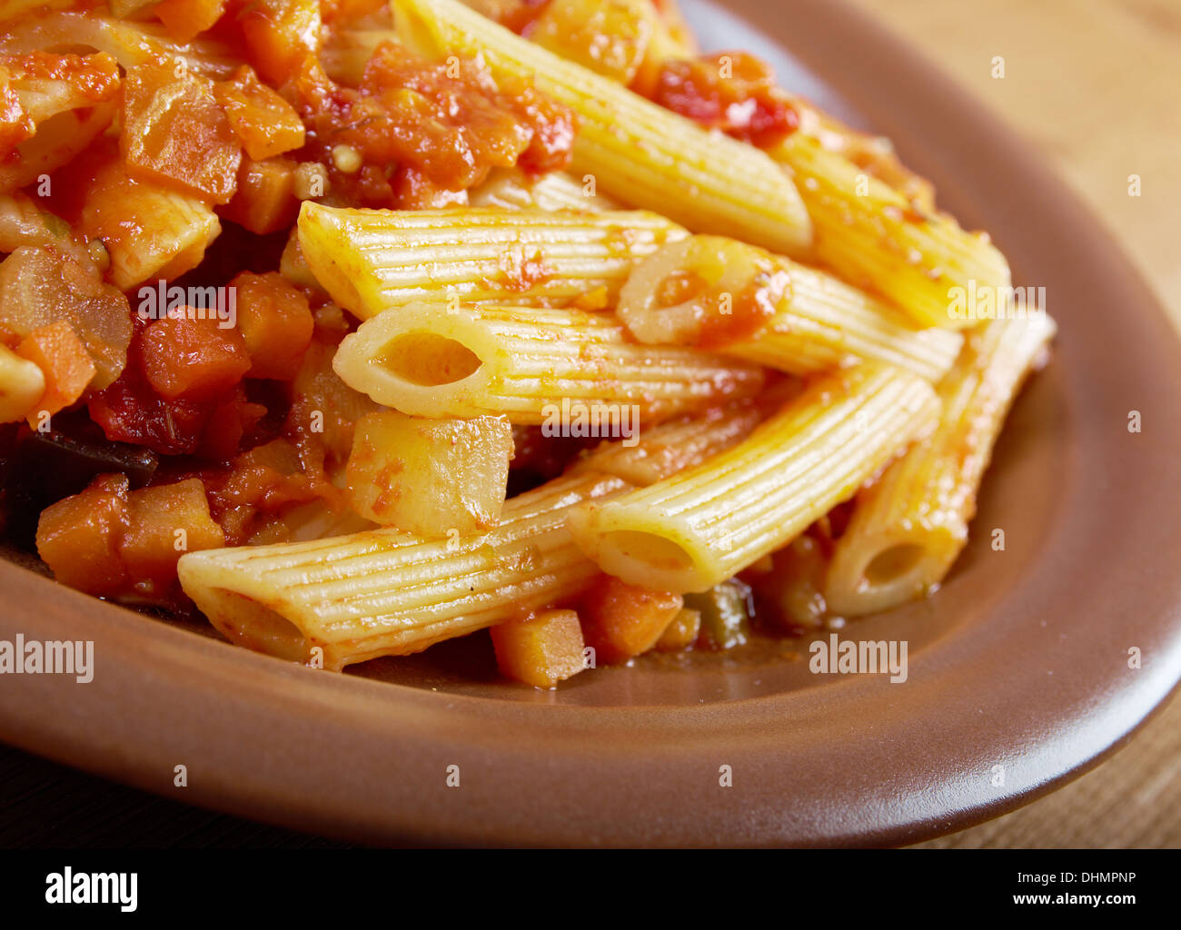 Italian Penne rigate pasta Stock Photo - Alamy
