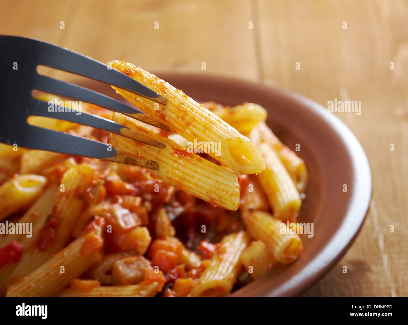 Italian Penne rigate pasta Stock Photo - Alamy