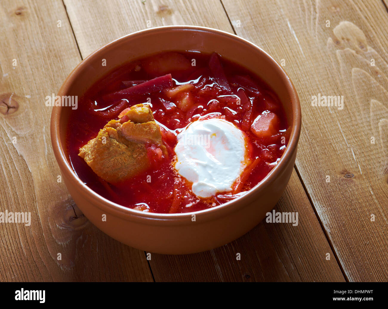 red-beet soup (borscht Stock Photo - Alamy