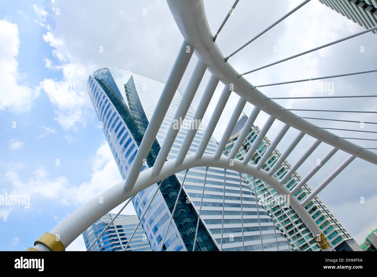 Flyover to walk across the intersection and link between the sky train ...