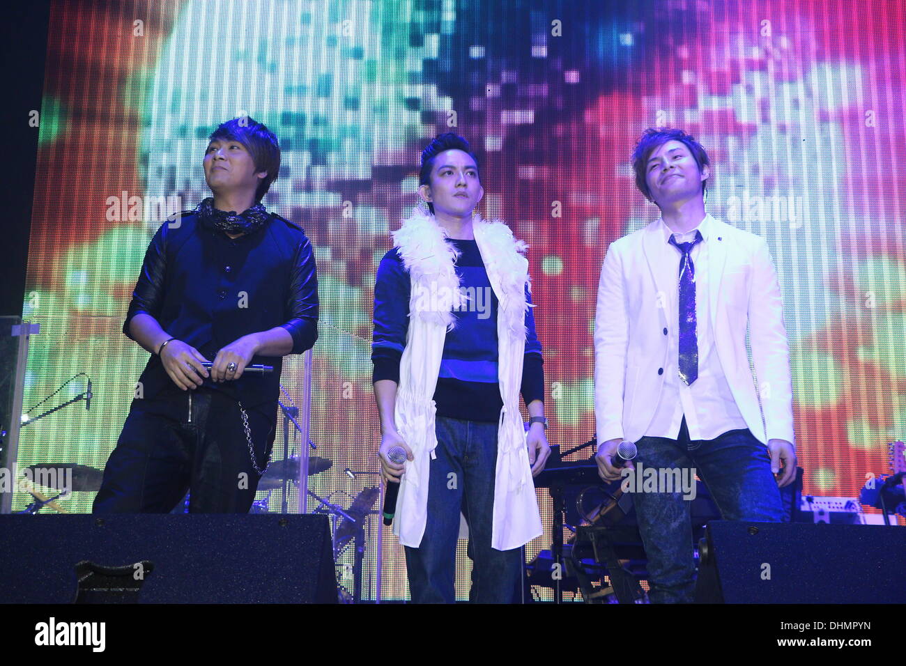 Singer Yoga Lin performs at his charity concert in Taipei, China on ...