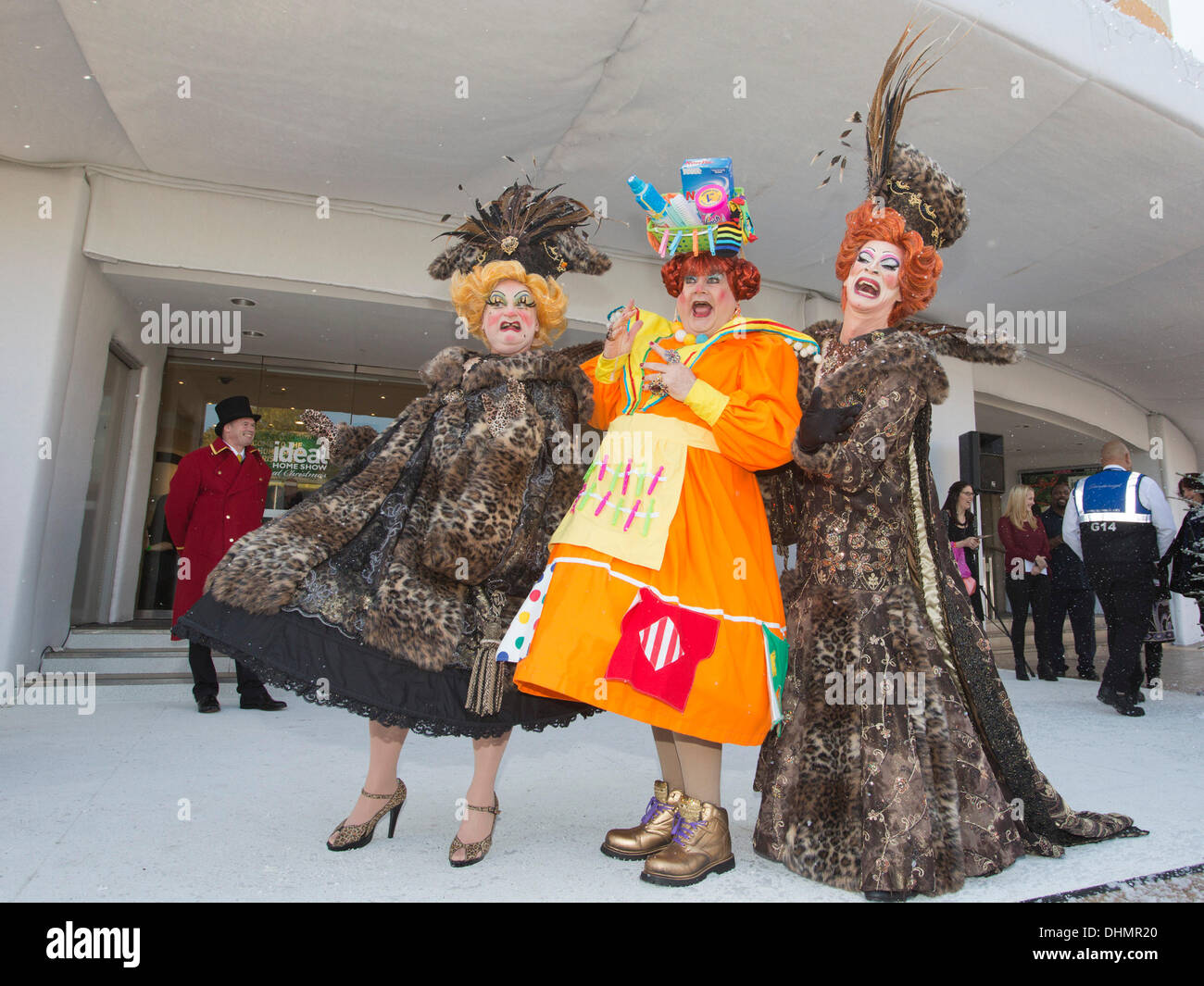 London, UK. 13 November 2013. Pantomime dames Widow Twankey (Bobby ...