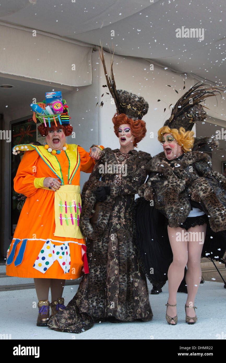 London, UK. 13 November 2013. Pantomime dames Widow Twankey (Bobby ...