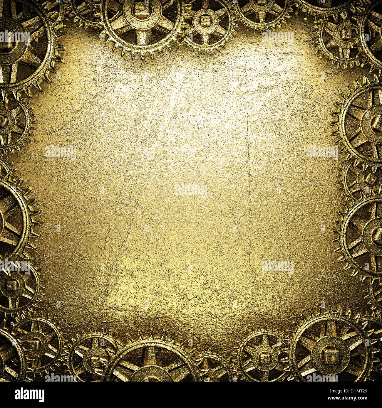 gear wheels on gold Stock Photo - Alamy