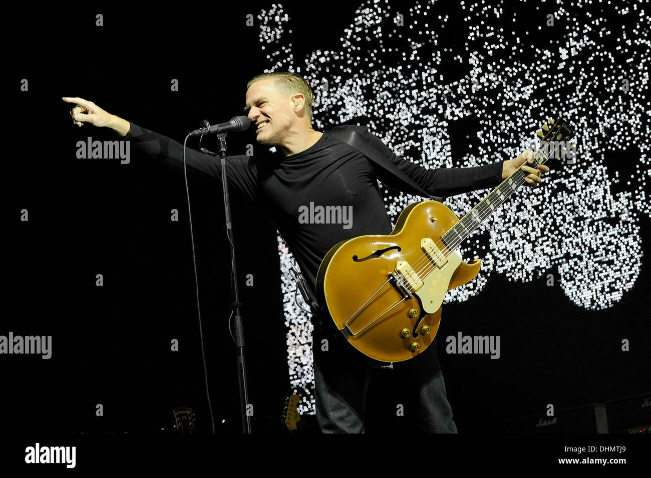 Bryan Adams performs on stage at The Air Canada Centre. Toronto, Canada ...