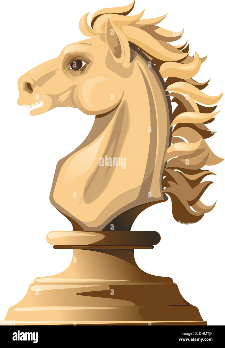 white chess horse Stock Photo - Alamy