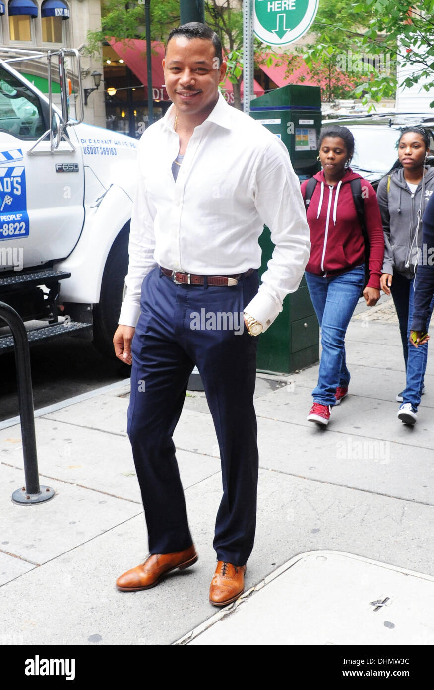 Terrence Howard on the set of 'Dead Man Down' on Walnut Street. The ...