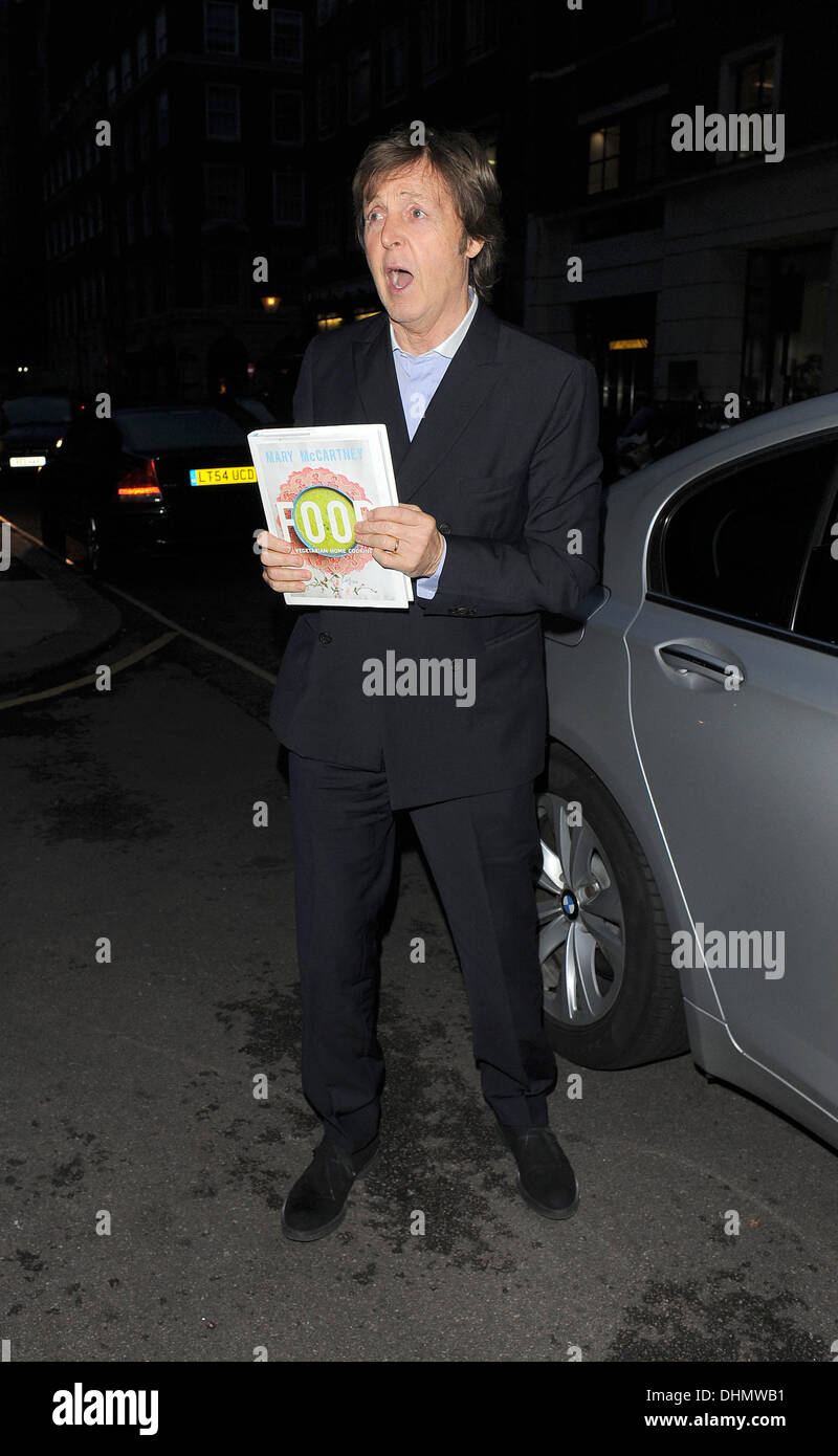 Sir Paul McCartney arrives at Le Caprice Restaurant for dinner with his ...