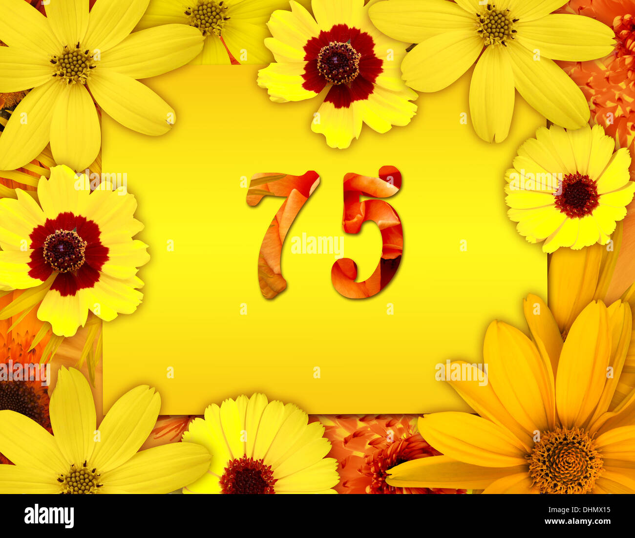 card with number 75 Stock Photo - Alamy